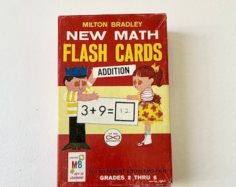 Vintage Flash Cards Math Flash Cards Division Flash - Etsy