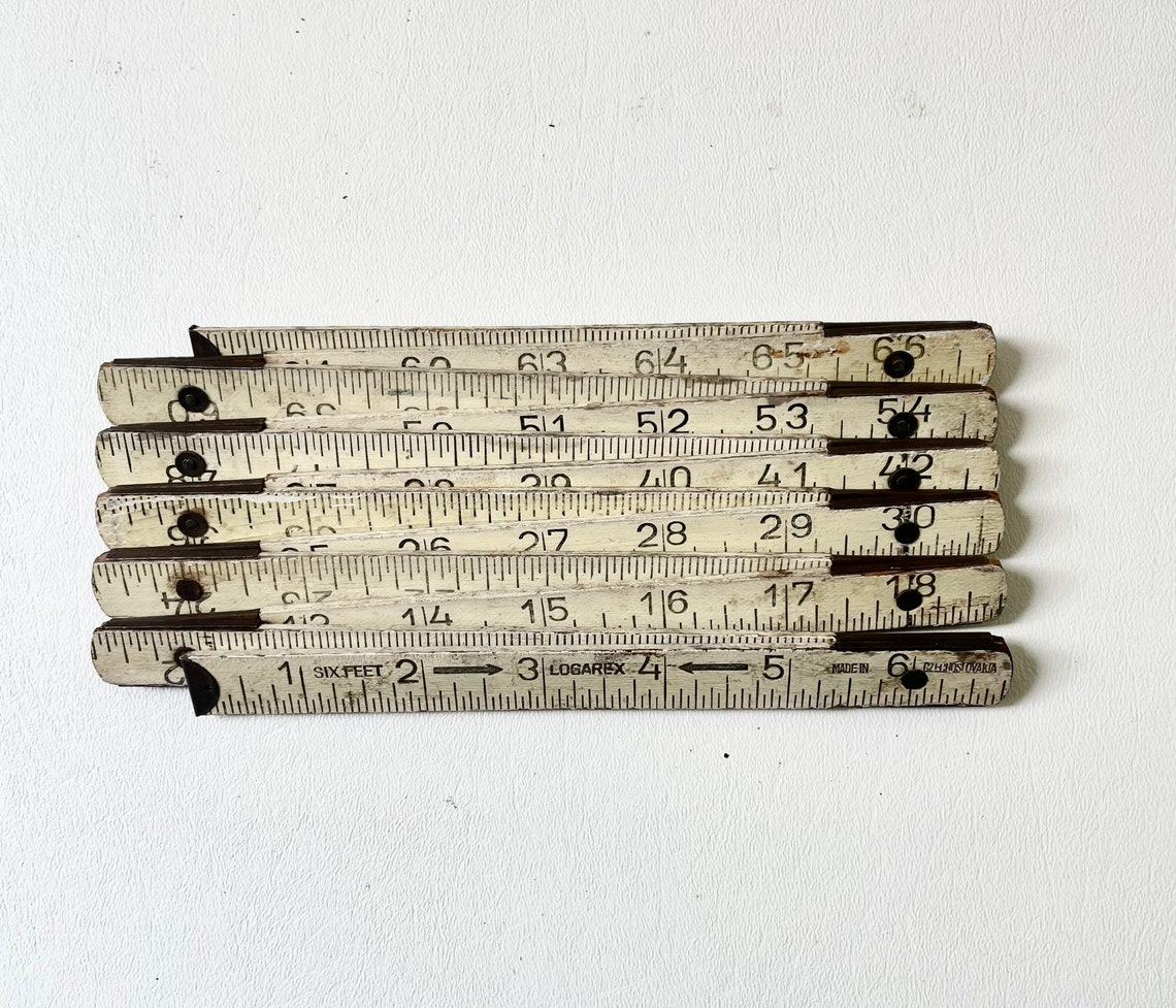 Vintage White Expandable Ruler - Etsy