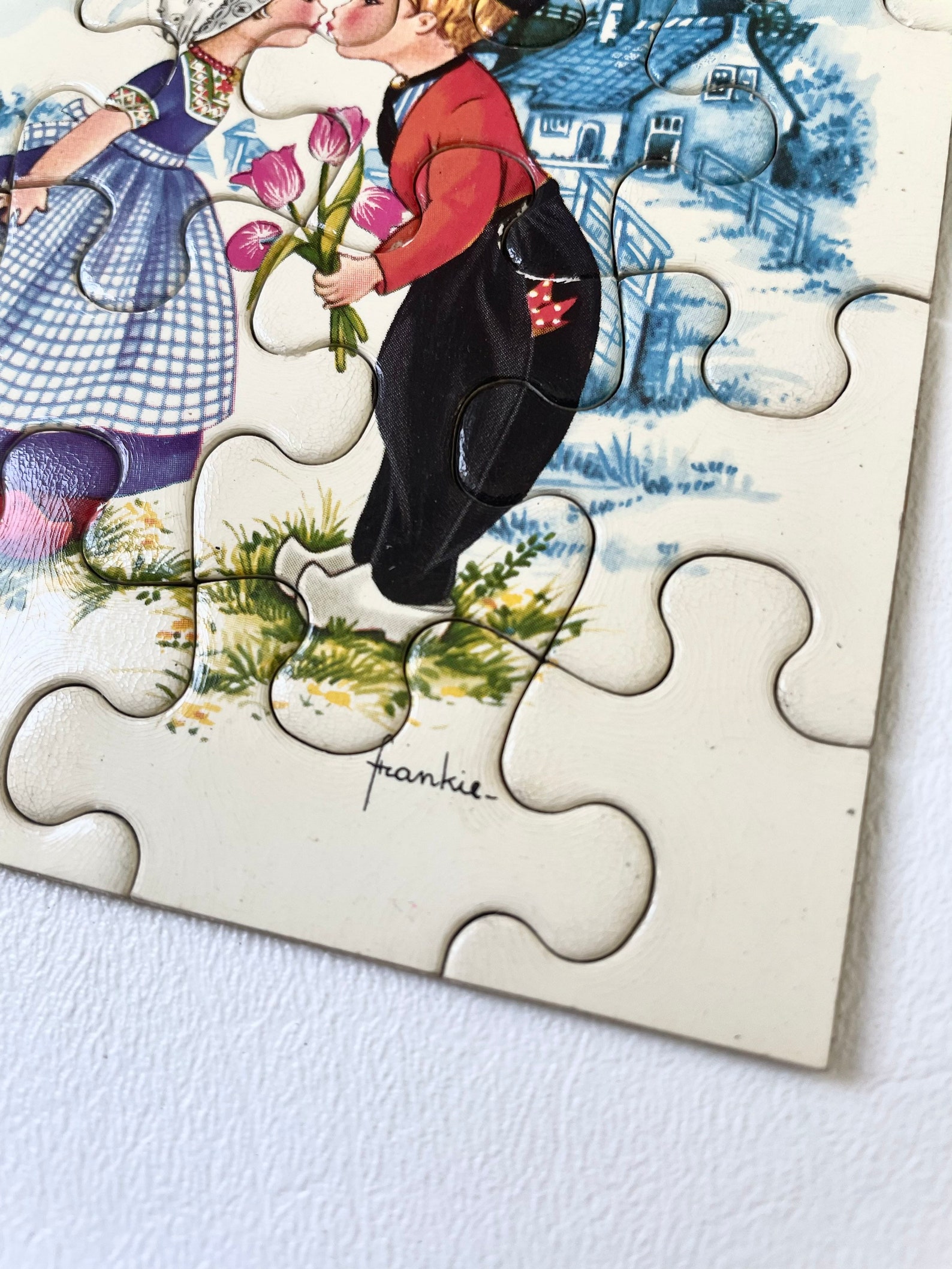 RARE Vintage 20 Piece Mini Puzzel Made in Holland Complete Puzzle Set ...