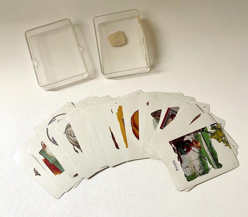 Vintage 196o’s Language Development Flash Cards- Set of 42 - Etsy