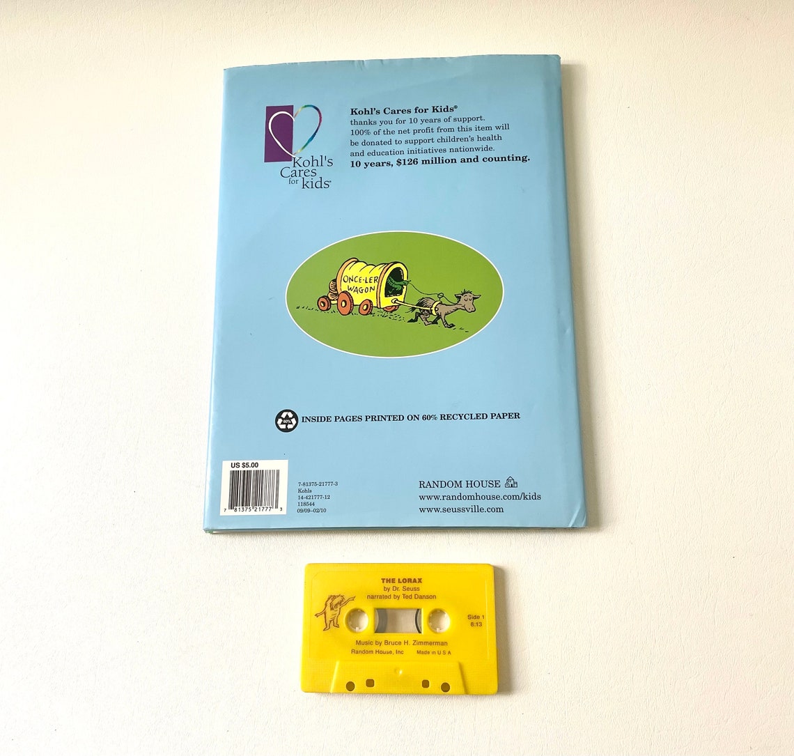 The Lorax Dr. Suess Book and Tape Audio Cassette Tape SET - Etsy