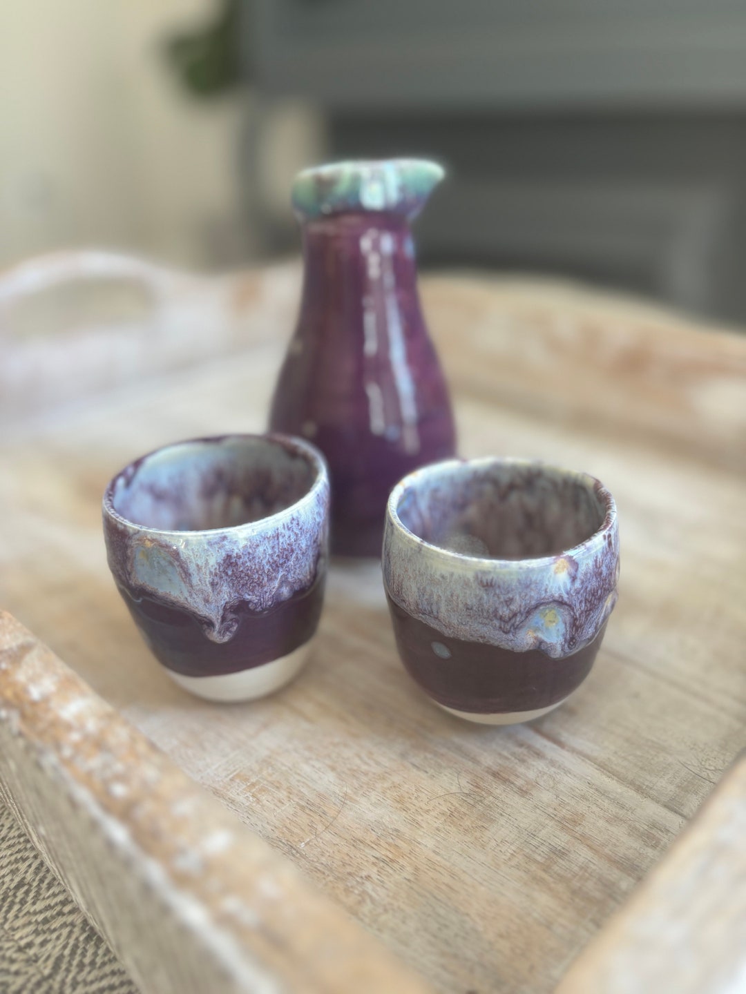 Handmade Sake Set Wheel Thrown Sake Set Sake Glasses Sake - Etsy