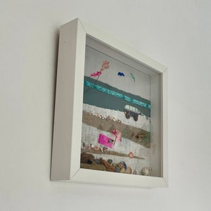 Beach Day Textile Collage - Etsy