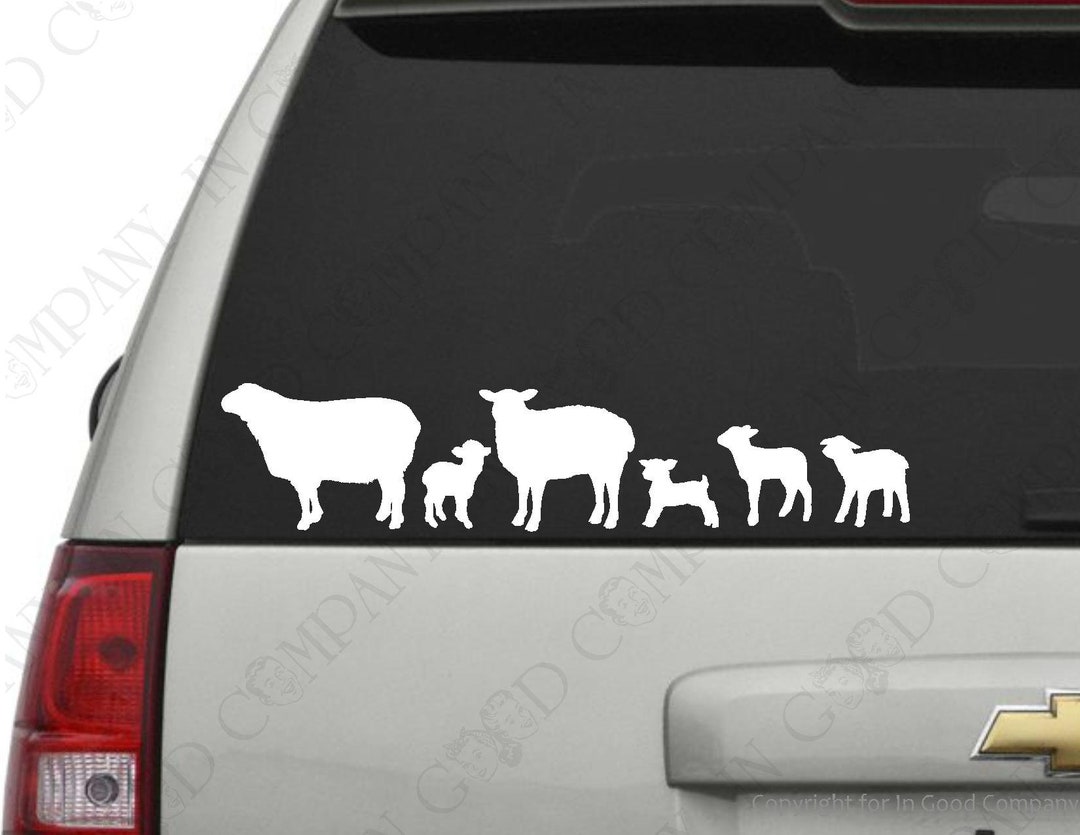Personalized Sheep / Lamb Family Sticker Decal - YOUR COLOR CHOICE ...