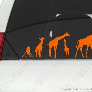 Personalized Giraffe Family Sticker Decal - YOUR COLOR CHOICE - for ...