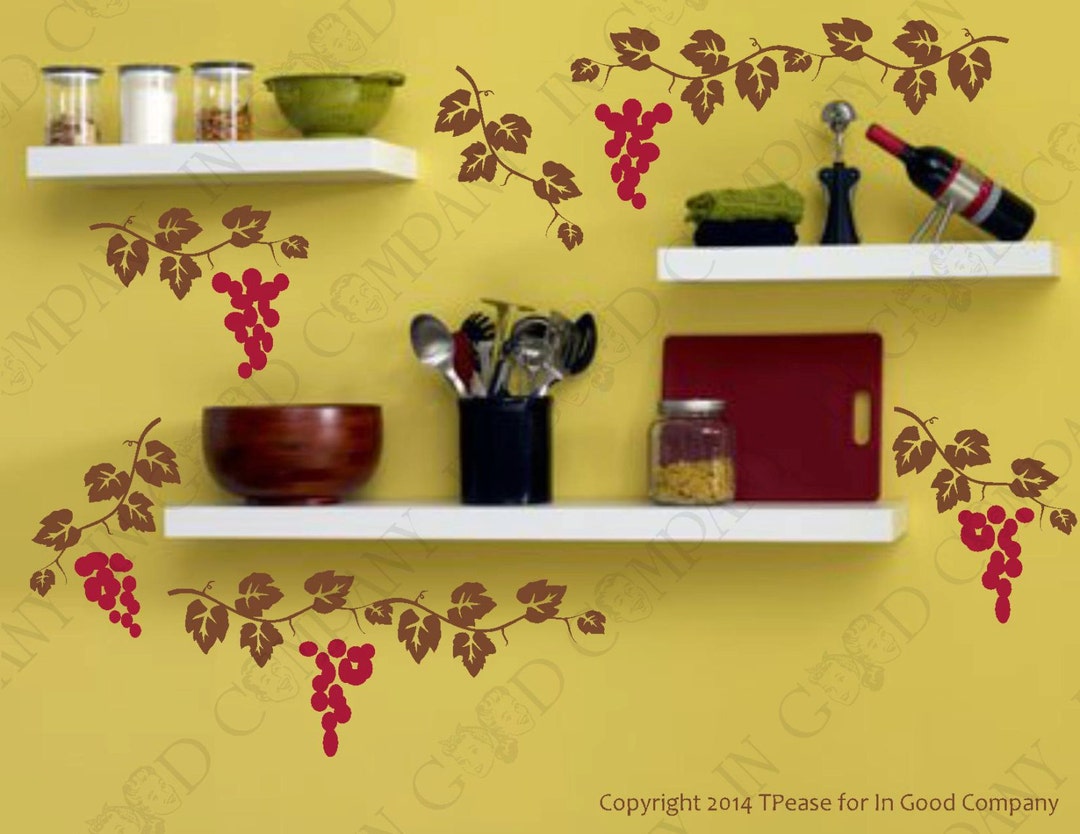 Grape Vine Decals - Choose Between Two Color Schemes - Etsy