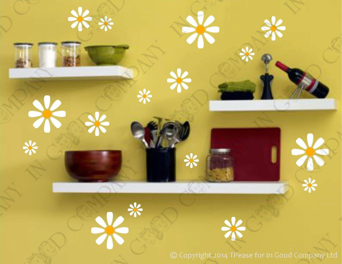 Daisy Decal Kit - YOUR CHOICE of COLORS - Wall Decal - Original Daisy ...