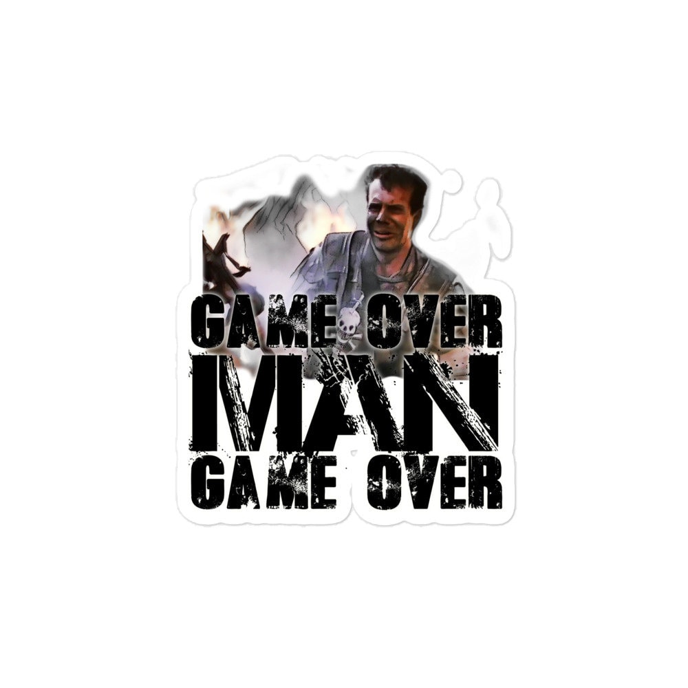 Aliens Stickers- Hudson Game Over Man