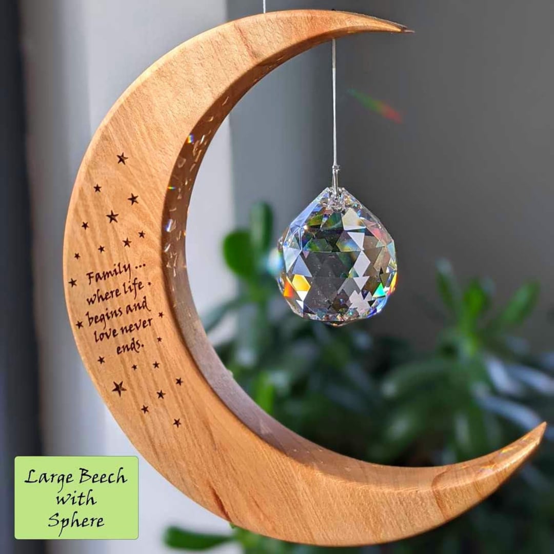 Family Inspired Wooden Suncatcher Gift for Birthdays, Engagements ...