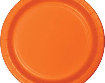 Orange plates | Etsy