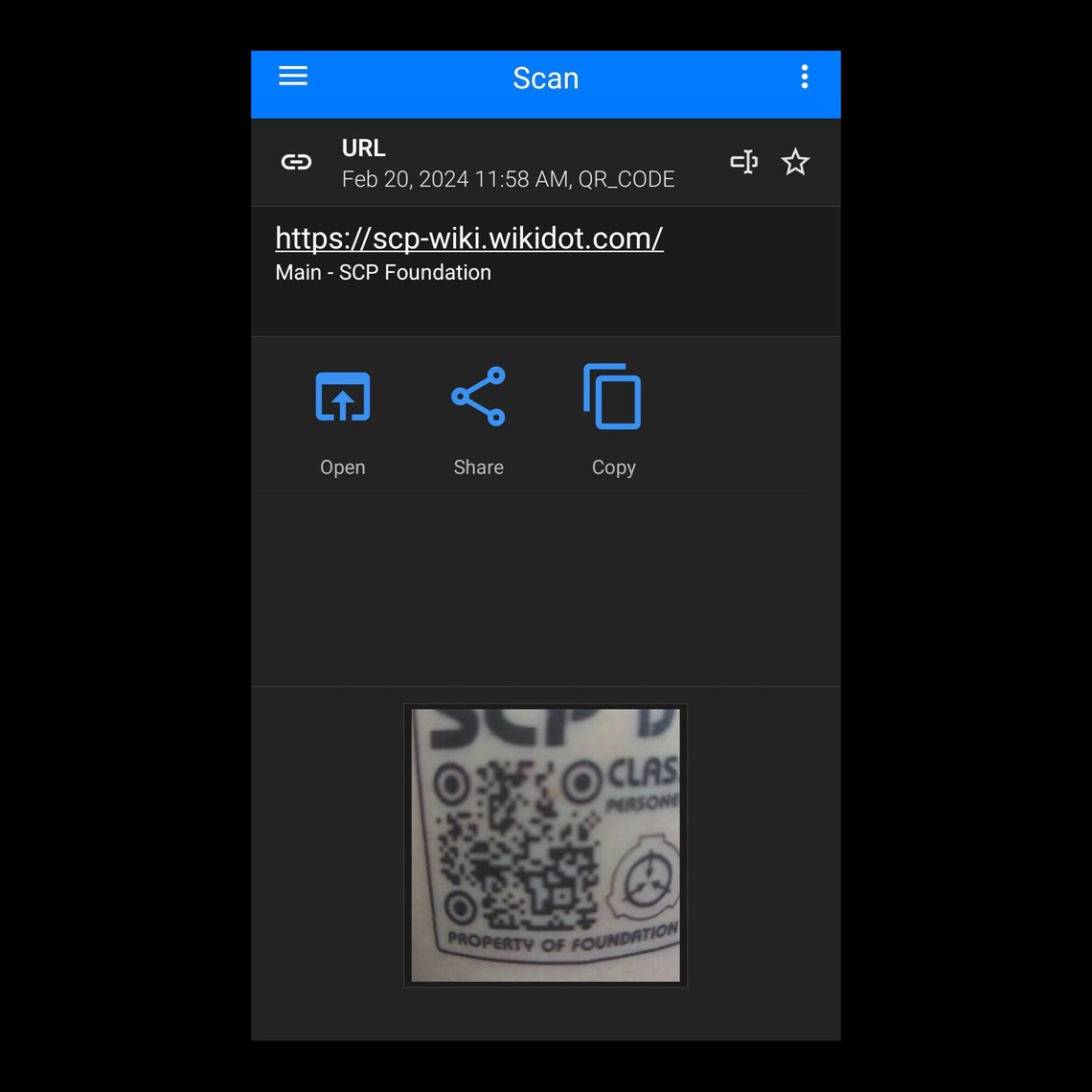 SCP D-CLASS Temporary Tattoo With QR Code - Etsy