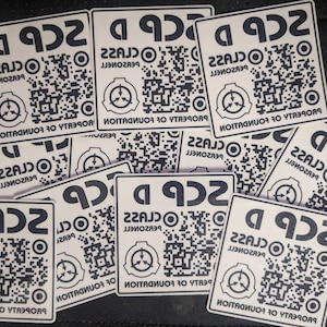 SCP D-CLASS Temporary Tattoo With QR Code - Etsy