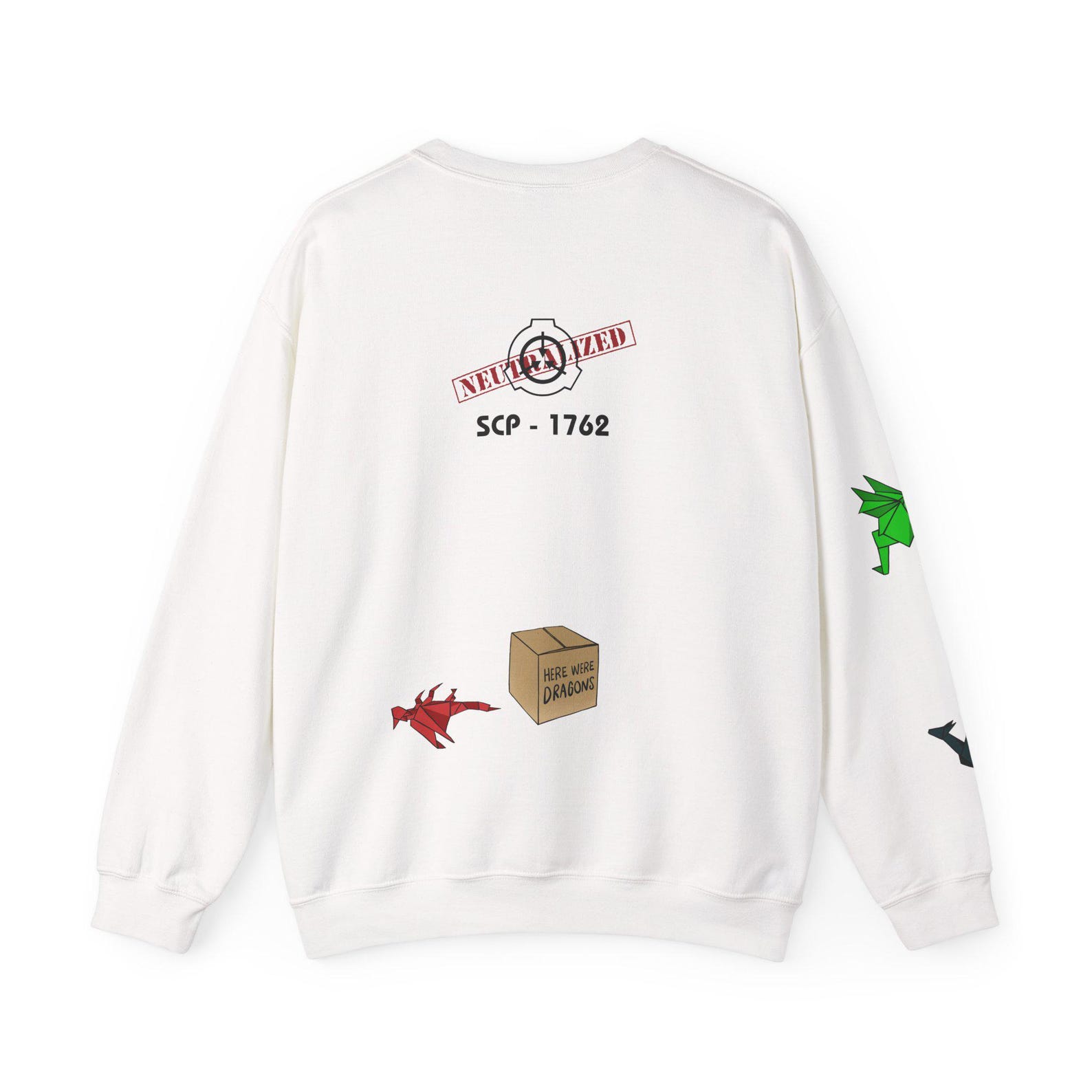 SCP 1762 Here Be Dragons, Sweatshirt, Foundation Approved Apparel, Fun ...