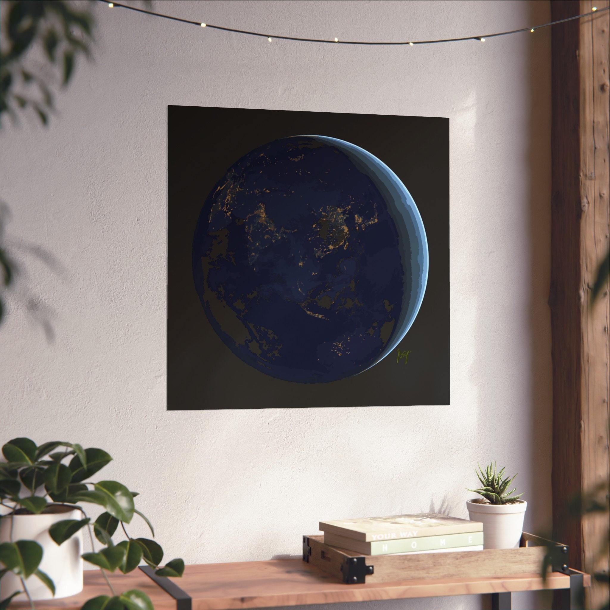 Earth at Night Asia in Lights, Poster - Etsy