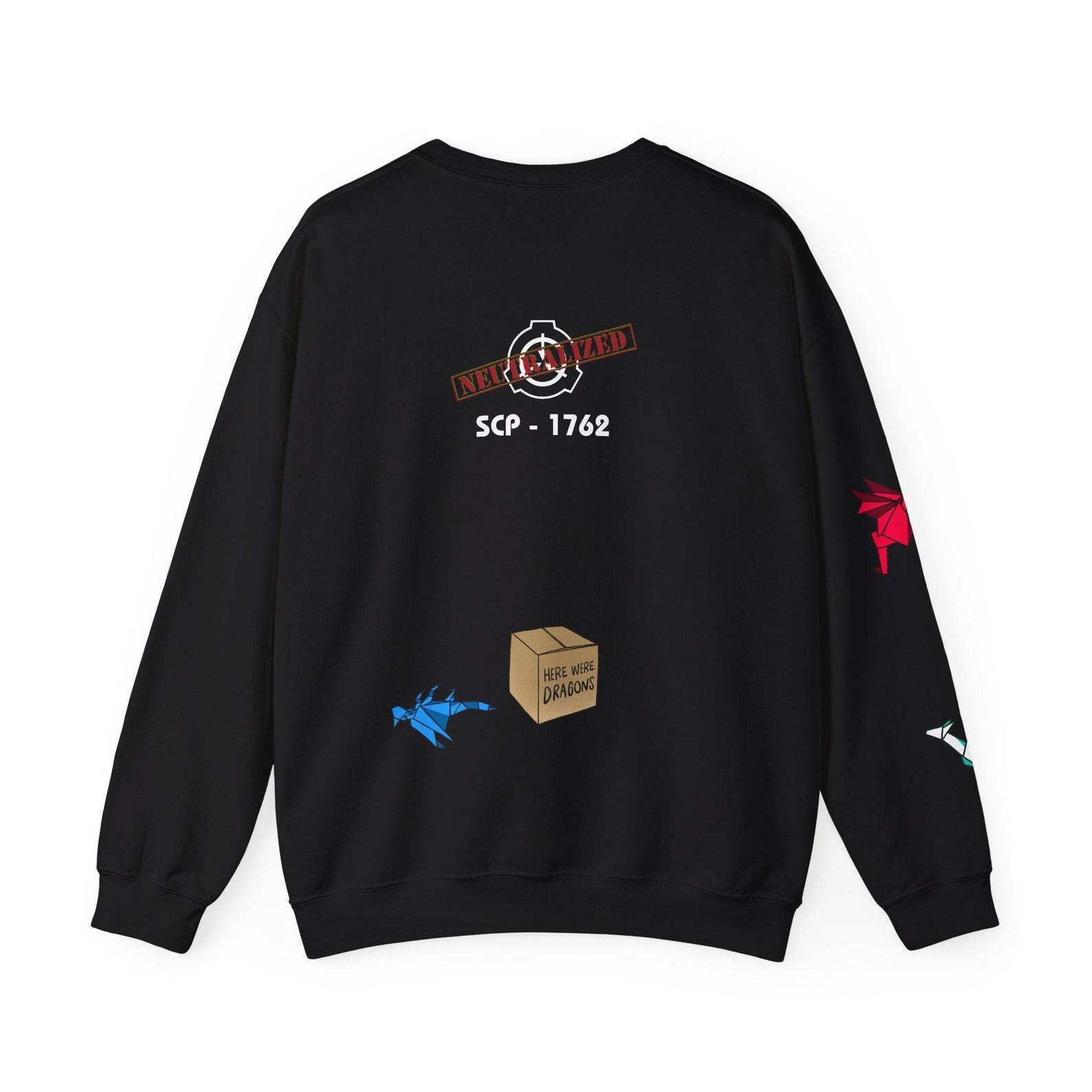 SCP 1762 Here Be Dragons, Sweatshirt, Foundation Approved Apparel, Fun ...
