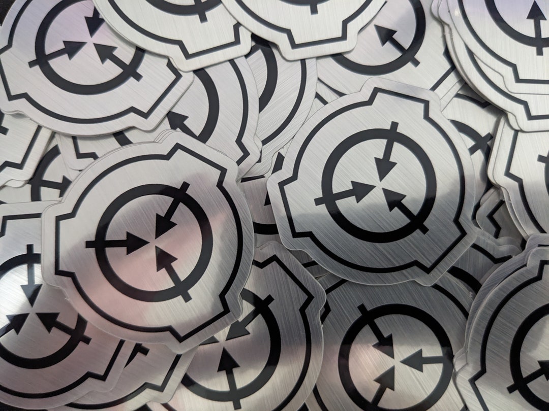 SCP Logo, 2 Inch Black on Brushed Metal Bg, Die-cut Sticker Hi Gloss ...