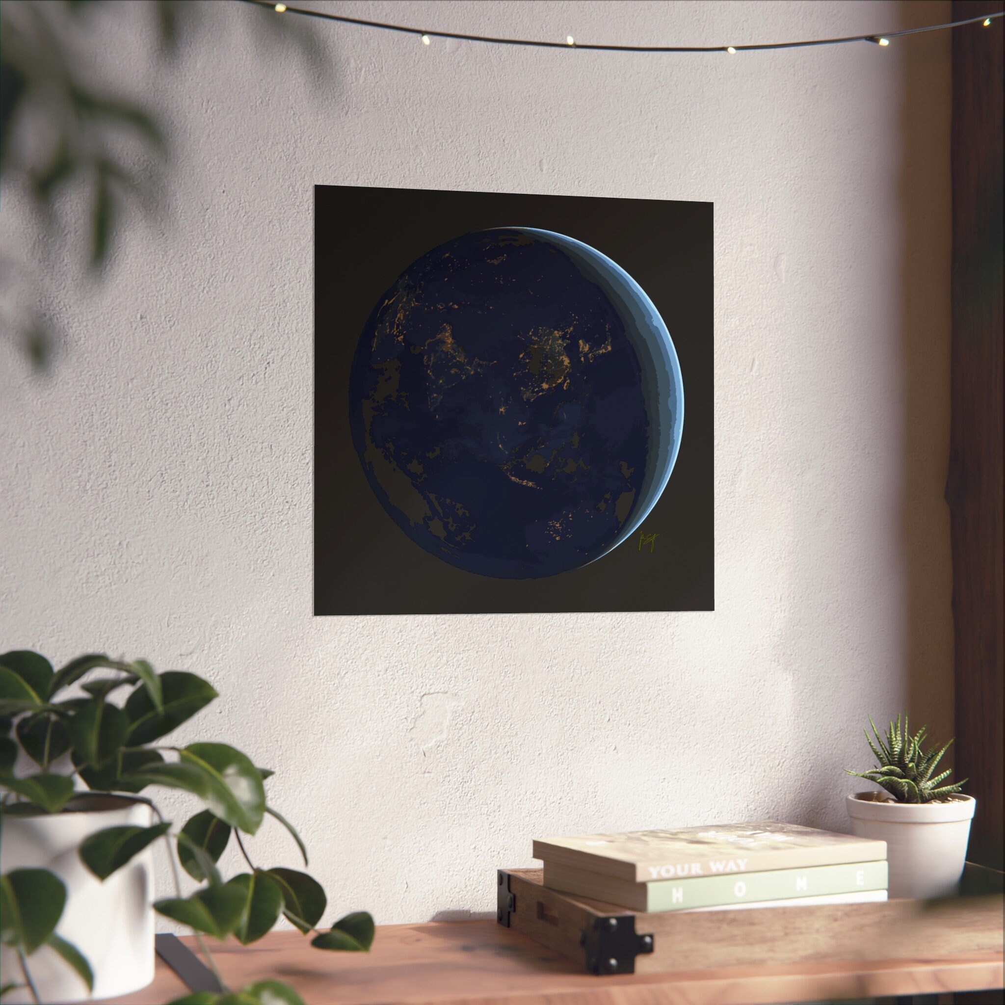 Earth at Night Asia in Lights, Poster - Etsy