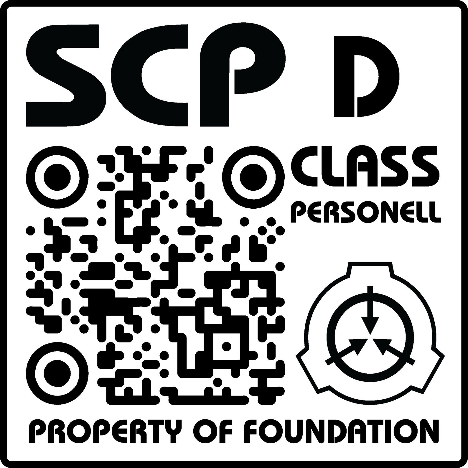 SCP D-CLASS Temporary Tattoo With QR Code - Etsy