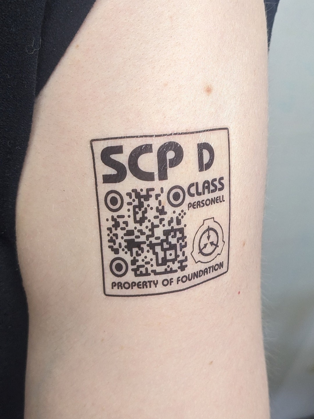 SCP D-CLASS Temporary Tattoo With QR Code - Etsy