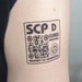 SCP D-CLASS Temporary Tattoo With QR Code - Etsy