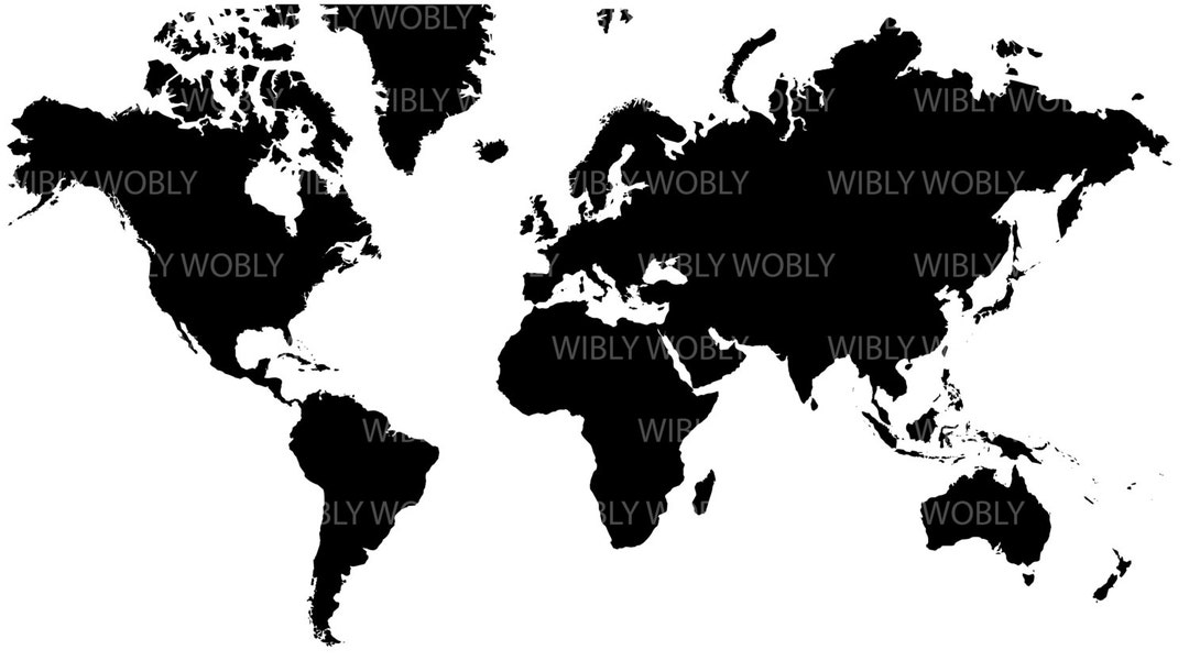 Acurate High Res World Map (files : .ai .png .svg .eps) - Etsy