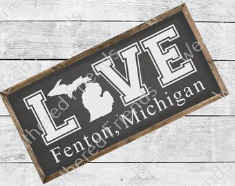 Love Michigan Svg - Etsy