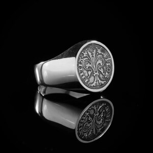 Silver Ring "cecco" With Small Florin (fiorino), Ring From Florence ...
