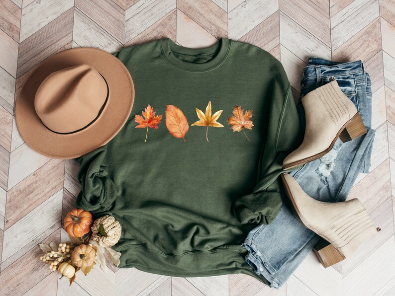 Autumn Leaves Shirt, Sweatshirt, Womens, Halloween, Graphic Tee ...
