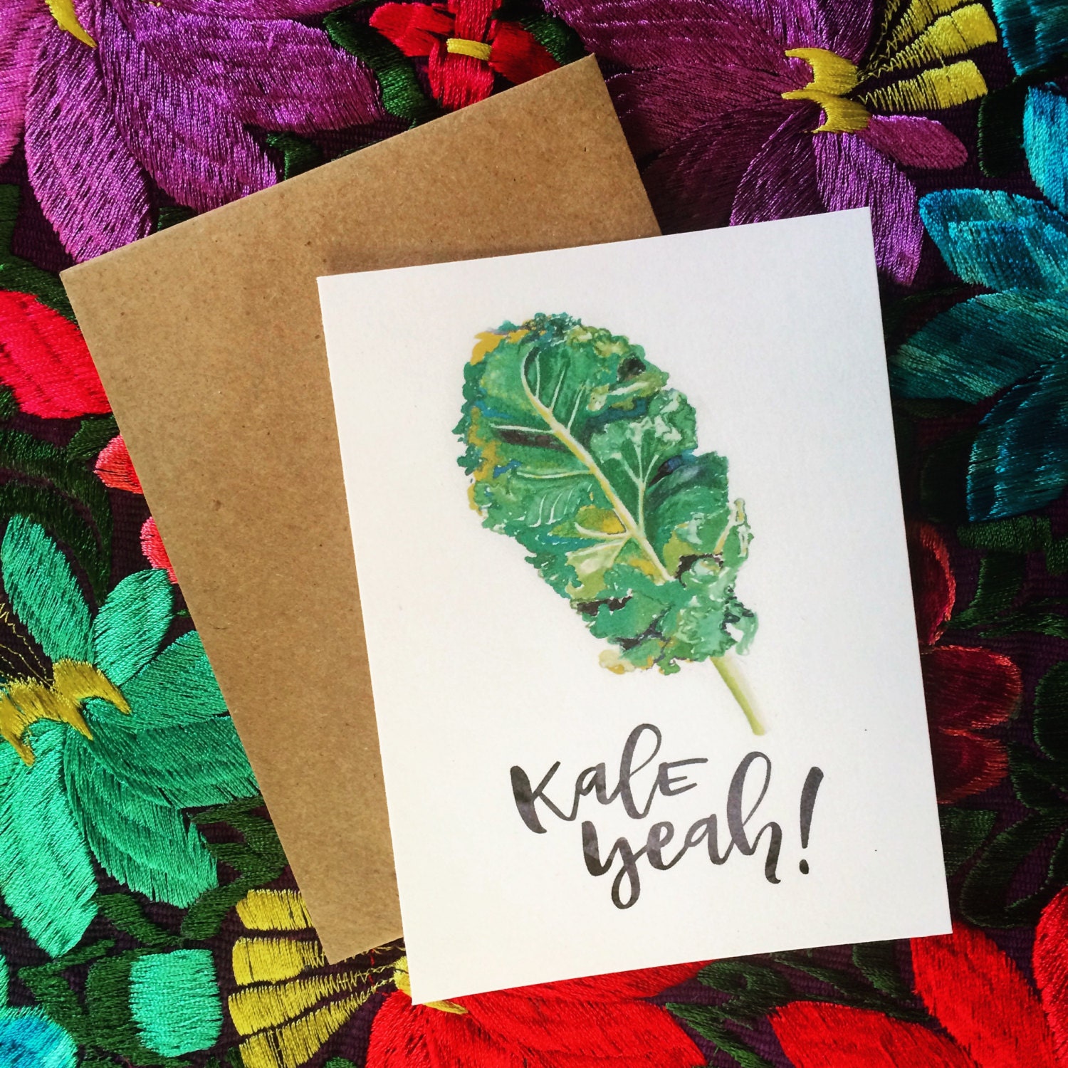 Kale Yeah Card | Etsy