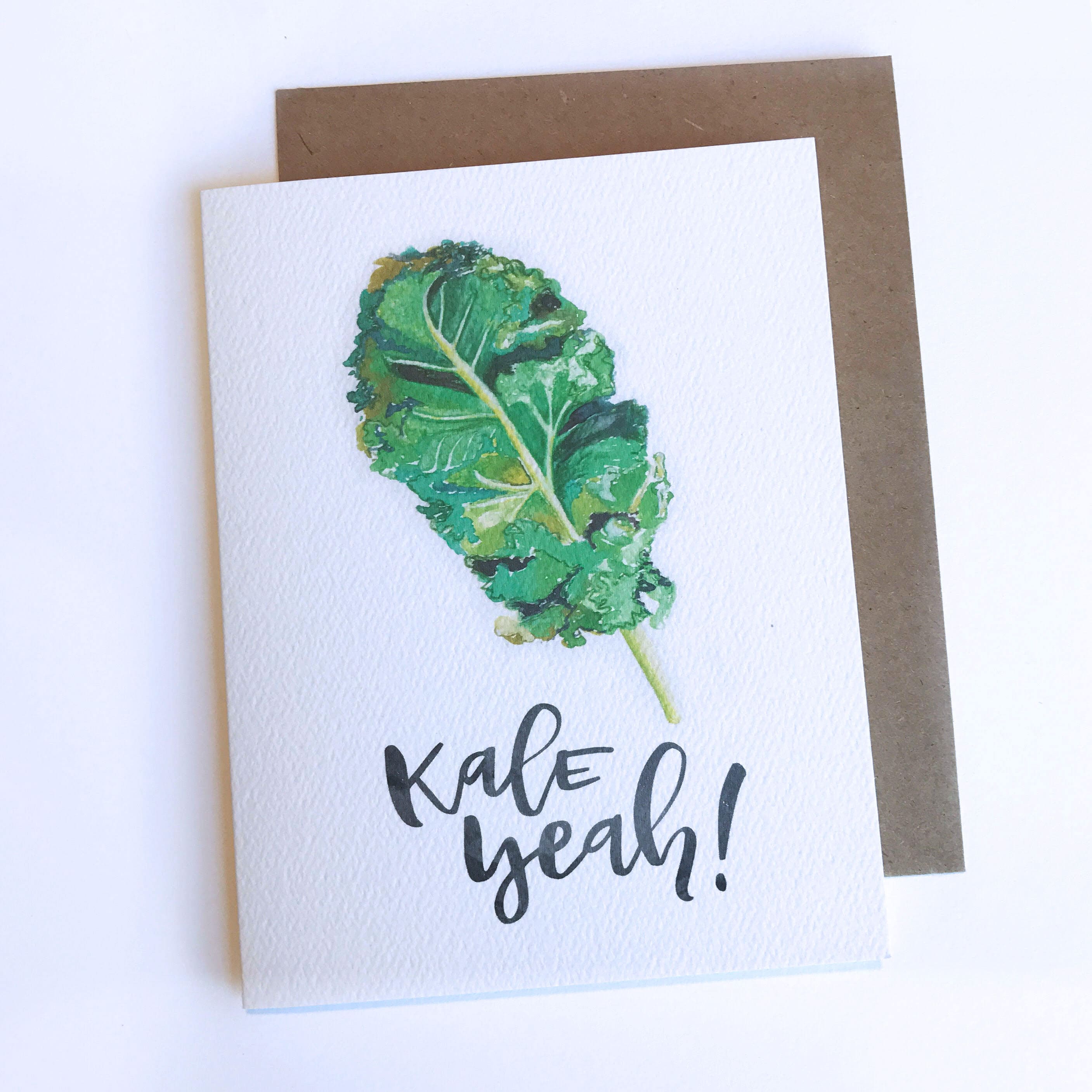 Kale Yeah Card | Etsy