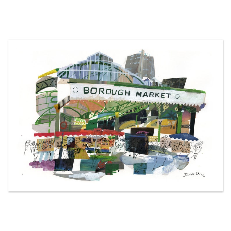 Borough Market - A2 Signed Limited Edition Giclée Print by James Oses ...