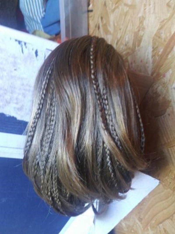 Clip on HAIR PIECE With Micro Braids in Your Choice of Color - Etsy