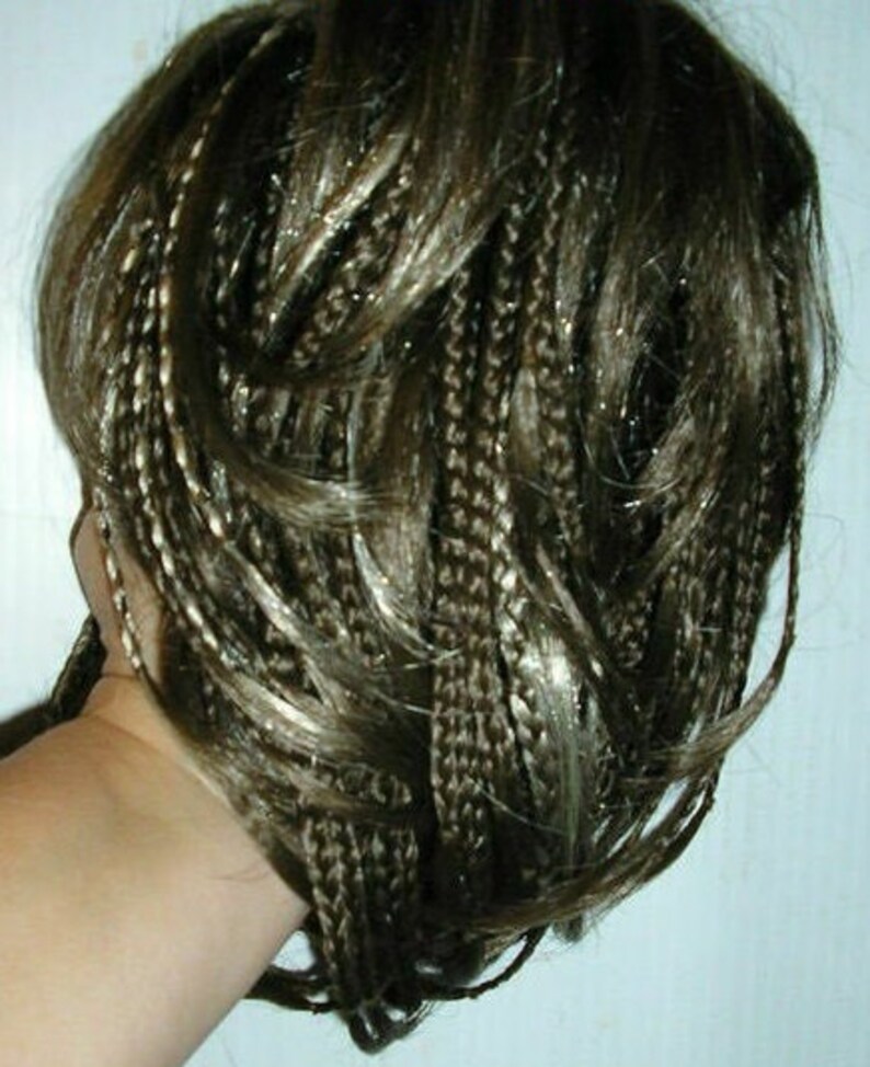 Clip on HAIR PIECE With Micro Braids in Your Choice of Color - Etsy