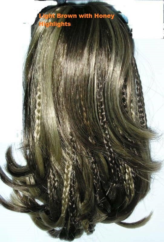 Clip on HAIR PIECE With Micro Braids in Your Choice of Color - Etsy