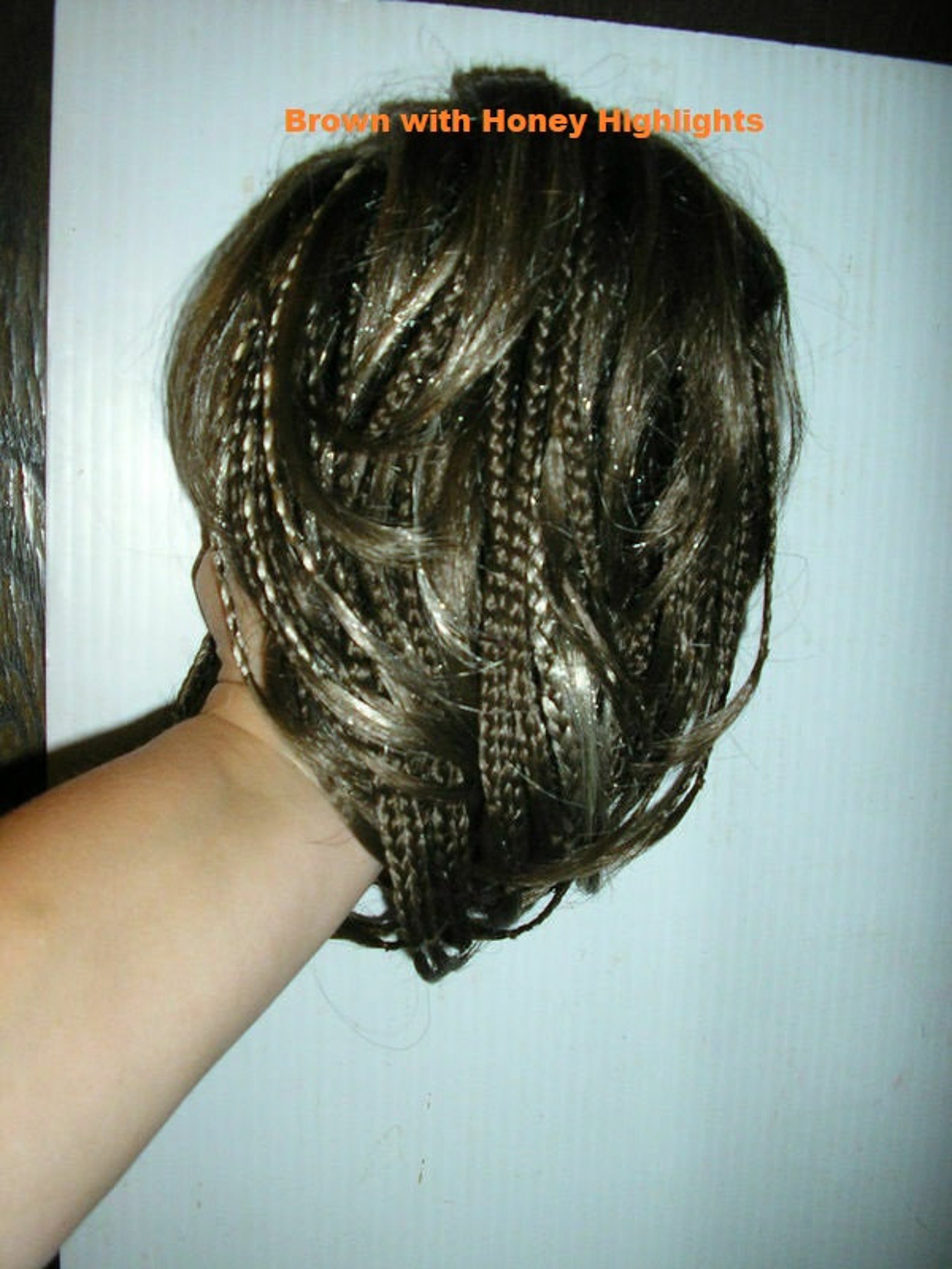 Clip on HAIR PIECE With Micro Braids in Your Choice of Color - Etsy