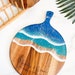 Beach Cheese Board, Ocean Charcuterie Grazing Board, Resin Wave Epoxy ...