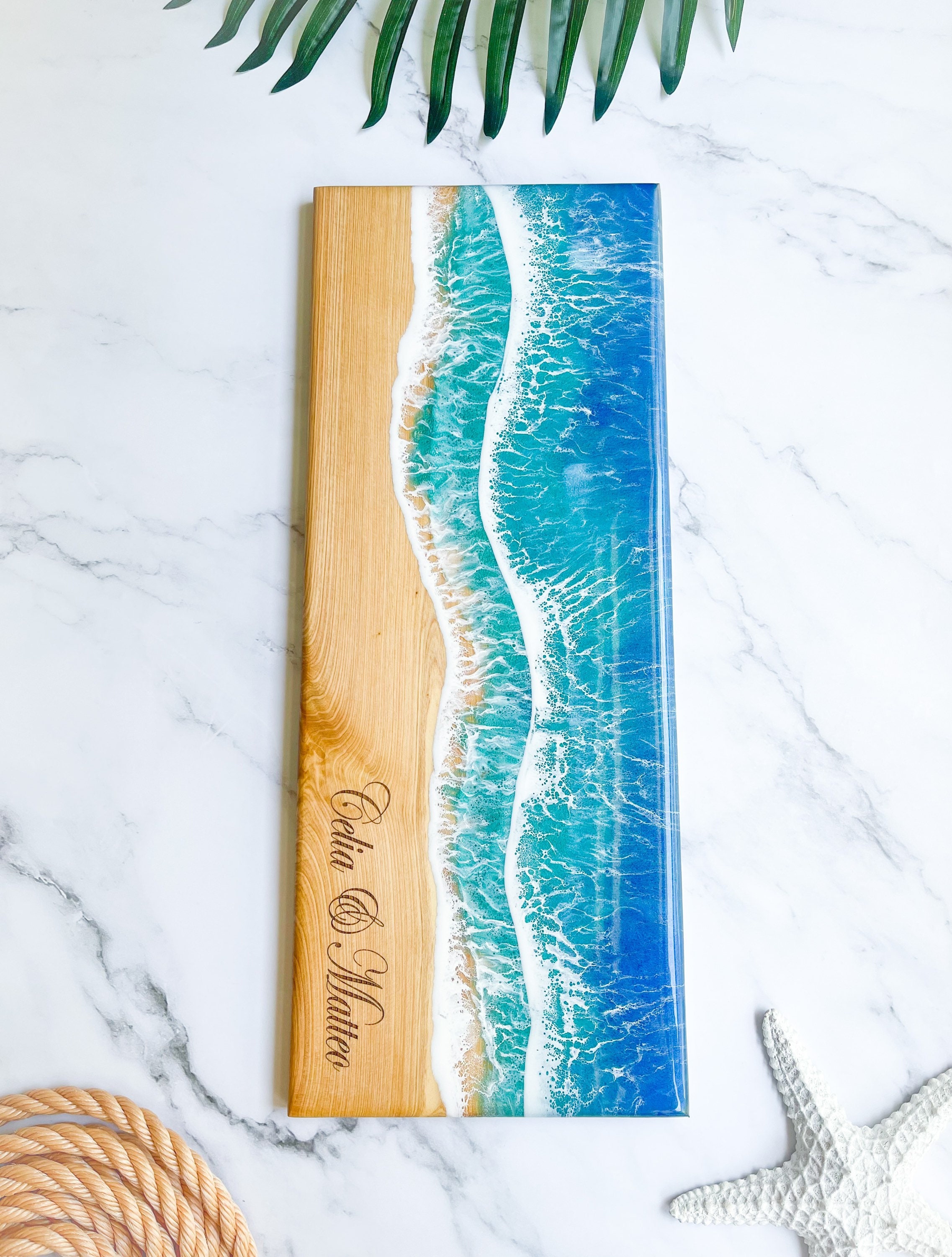 Dining & Serving Kitchen & Dining Cheese Tray Breakfast Serving Platter Personalized Ocean ...