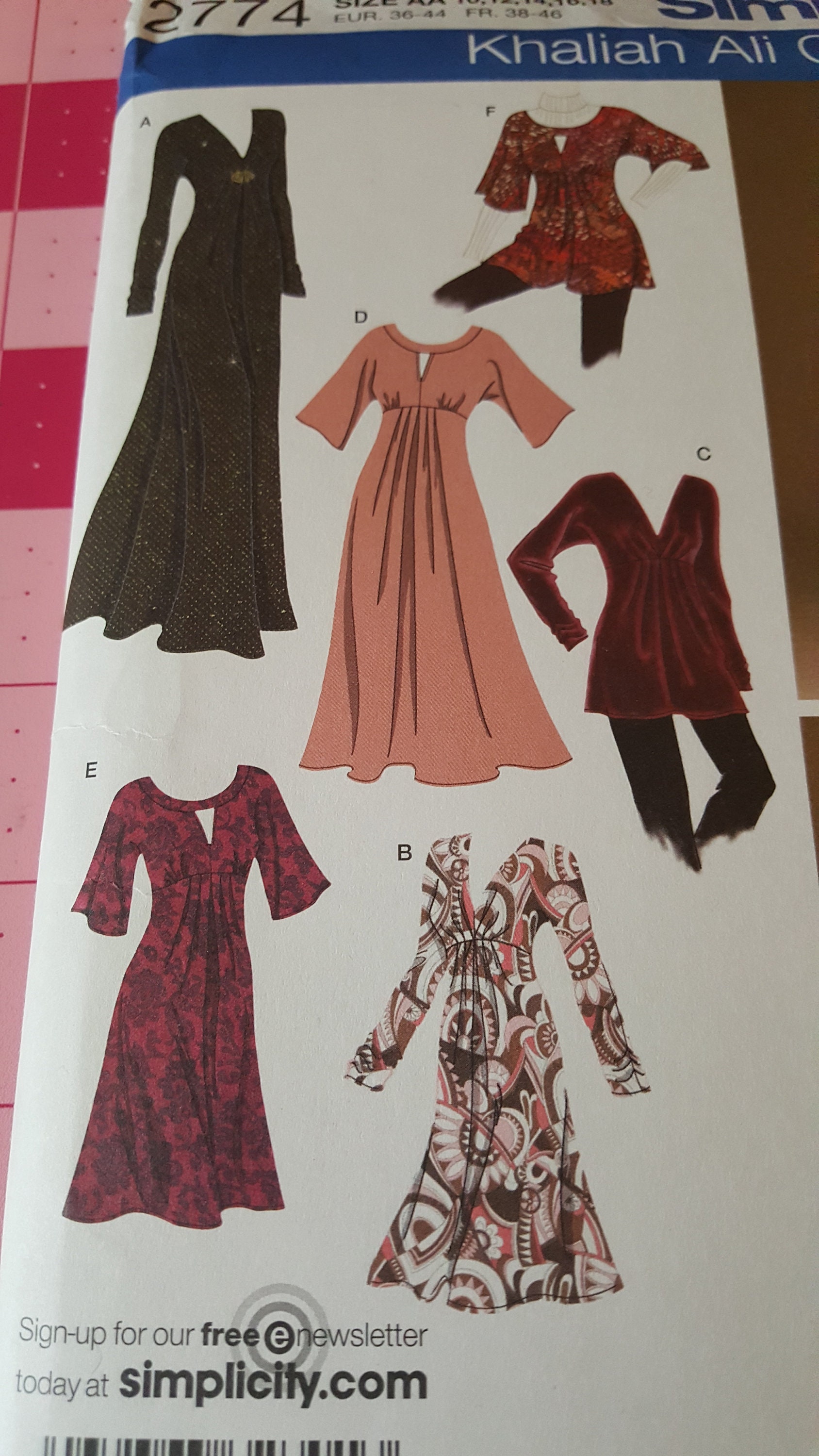 Simplicity Pattern 2744 'khaliah Ali' Dresses in Three - Etsy