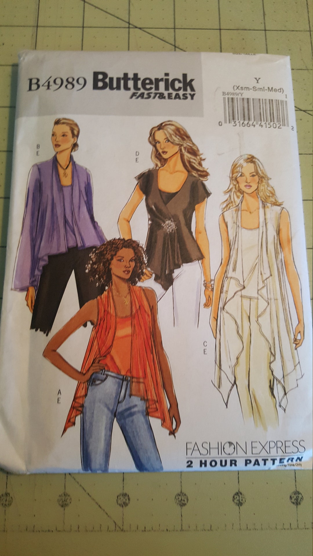 Butterick Pattern B4989 Flutter Tops Camisoles Sizes XS S M - Etsy