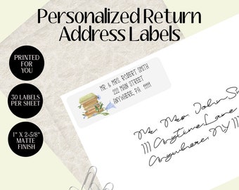 140 Address Labels // Wizard Magic Theme Custom Return - Etsy