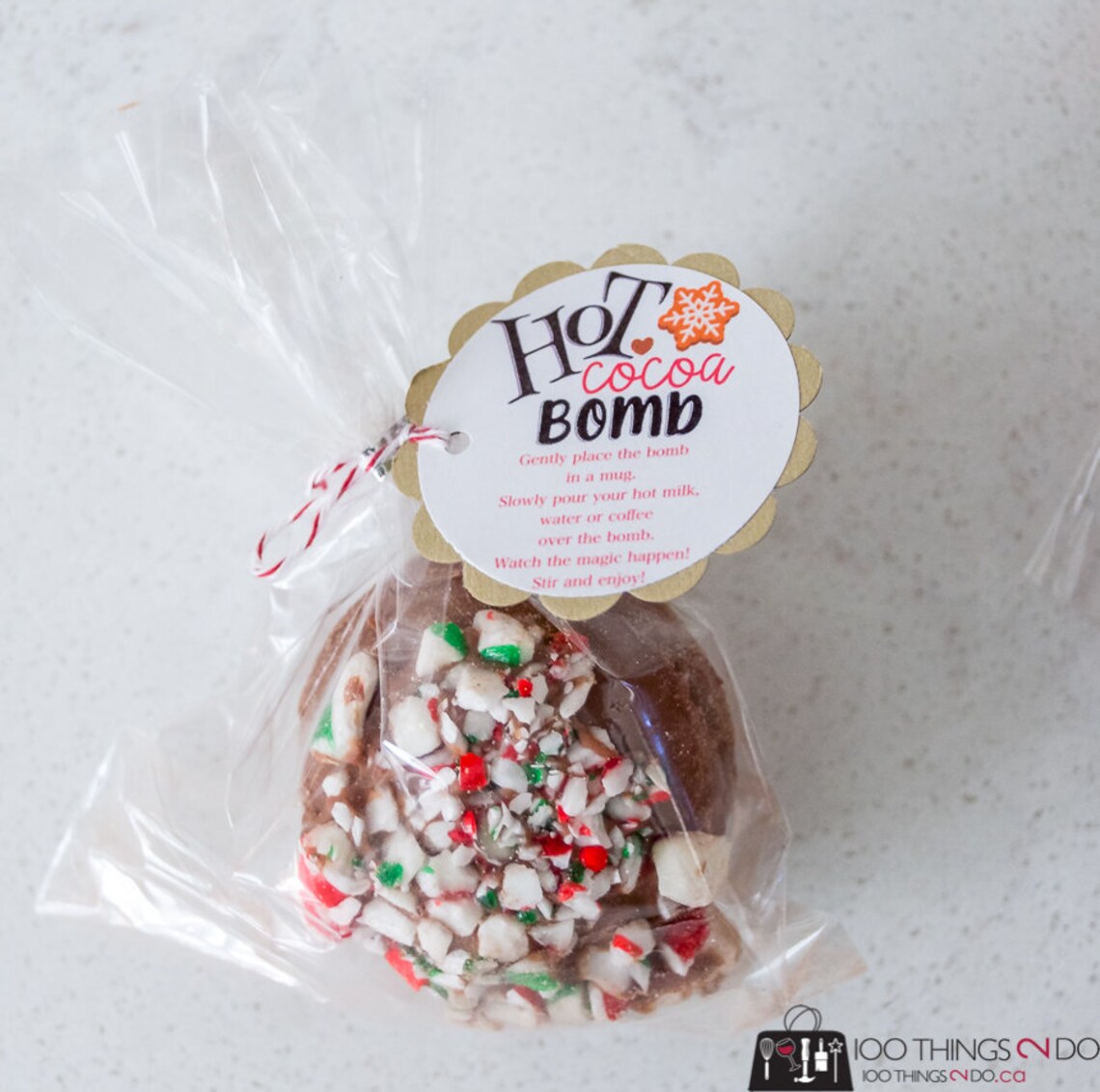 Printable 2 Round Hot Chocolate Bomb Tag Hot Cocoa Tag | Etsy