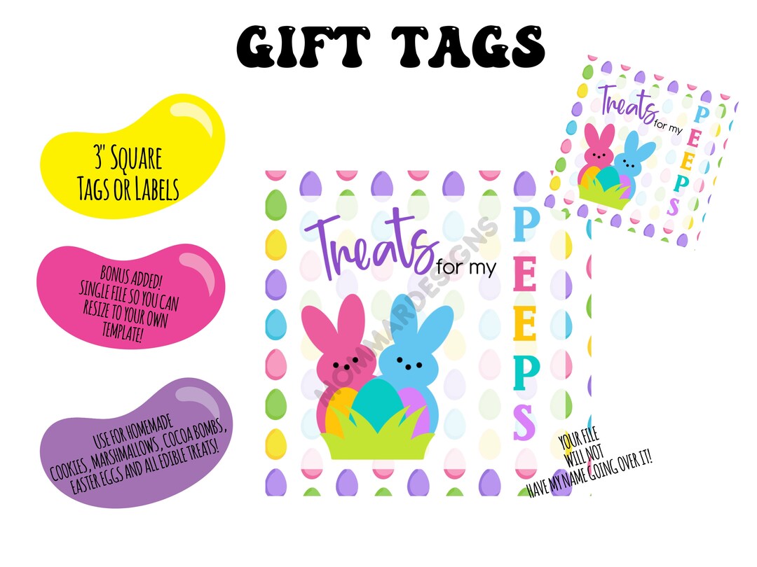 Easter Gift Tags, Happy Easter Tag, Easter Treat Labels - Etsy