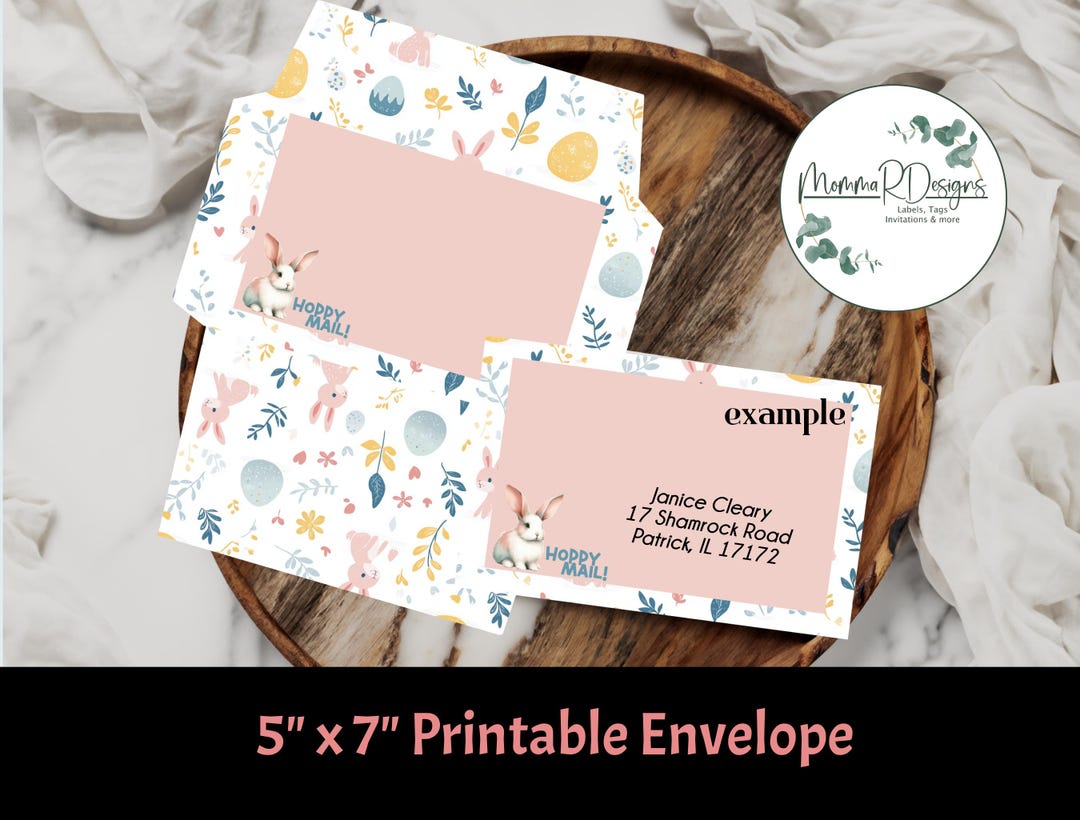 Printable EASTER Envelope, Happy Mail or Penpal Mail Custom Envelopes ...