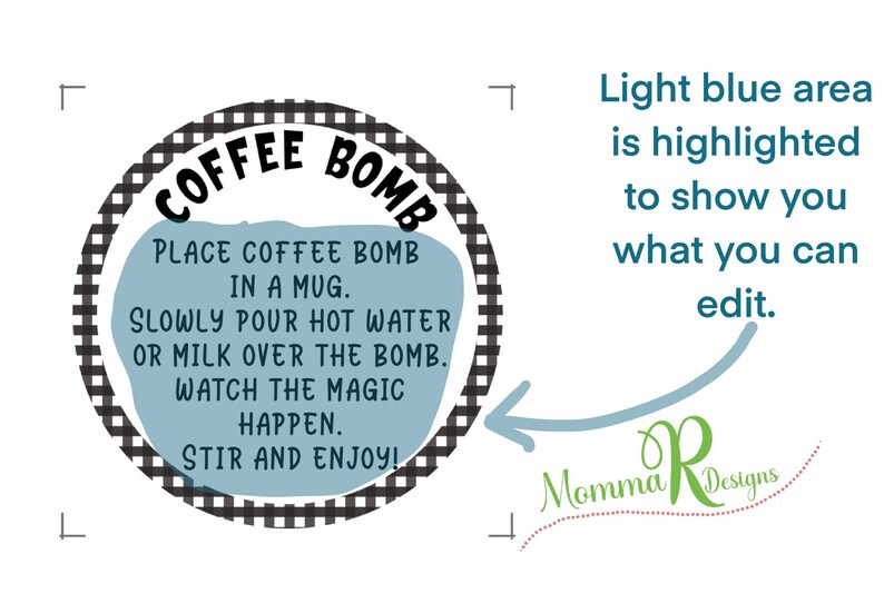 Editable Hot Coffee Bomb Tags Hot Chocolate Bomb Printable - Etsy