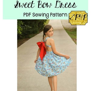 Sweet Bow Dress | PDF Sewing Pattern, Youth Sizes 3M - 14 - Etsy