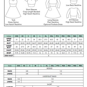 Notch Top & Dress | PDF Sewing Pattern, Adult Sizes XXS - Plus 5X - Etsy