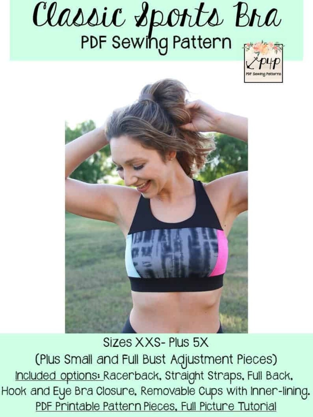 Classic Sports Bra PDF Sewing Pattern Adult Sizes XXS - Etsy