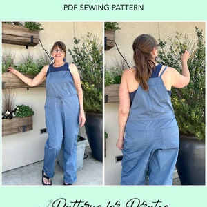 Breezy Overalls | PDF Sewing Pattern, Adult Sizes XXS - Plus 5X - Etsy