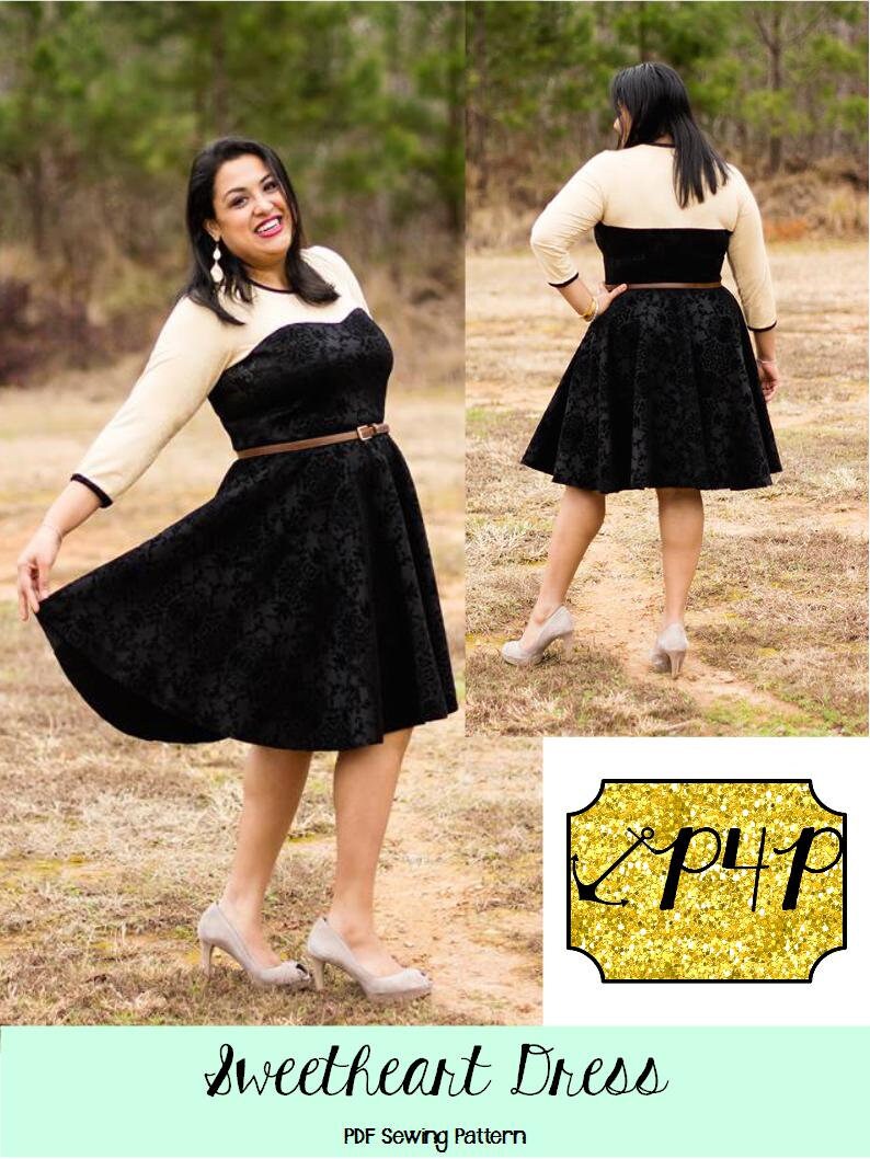Sweetheart Dress | PDF Sewing Pattern, Adult Sizes XXS - Plus 3X - Etsy