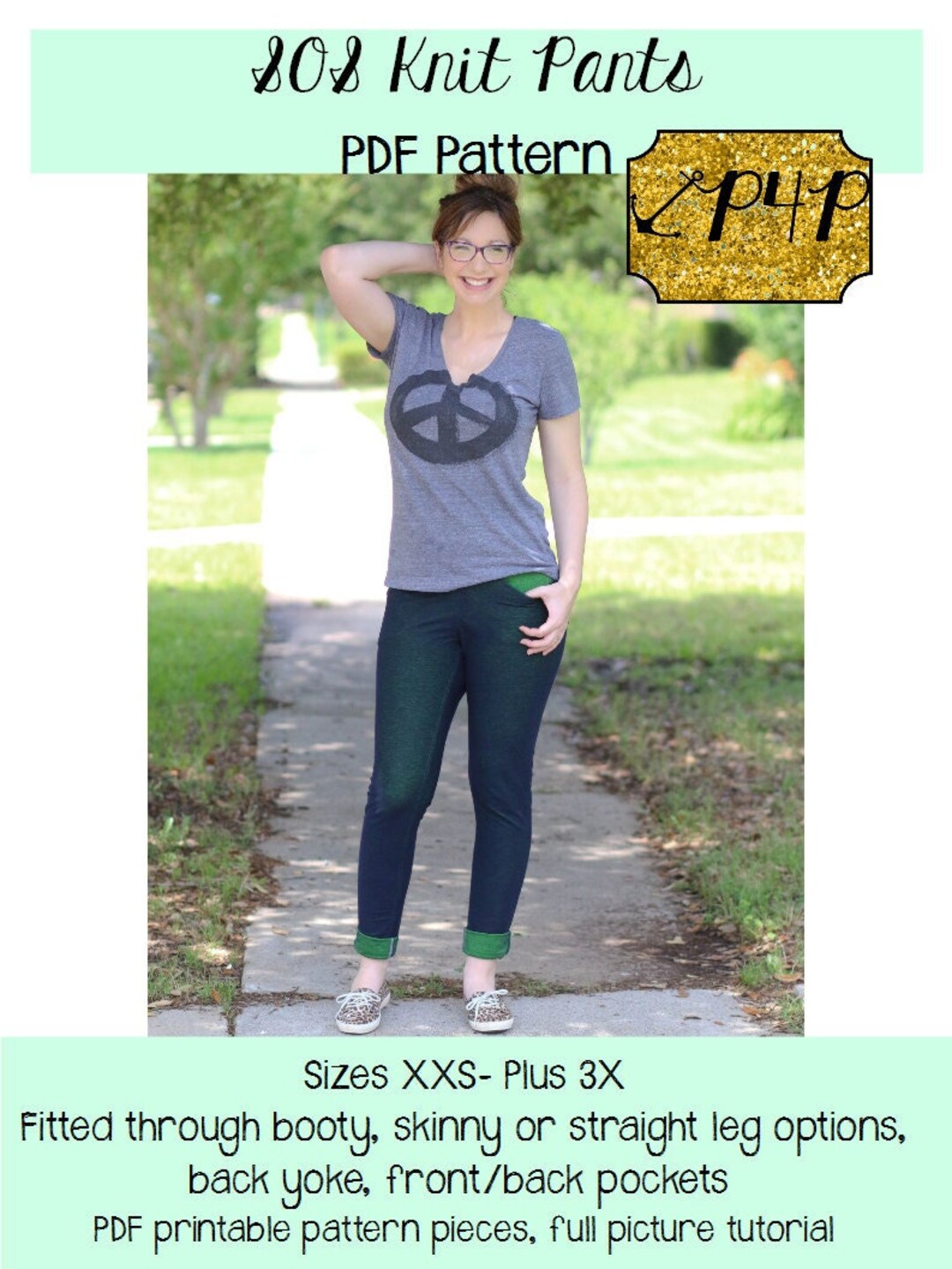 SOS Knit Pants PDF Sewing Patterns for Pirates Straight, Skinny Leg ...